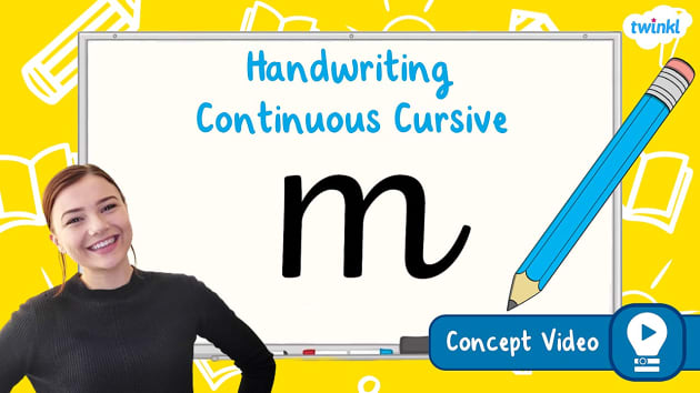 FREE! - The Letter 'm' | Cursive Handwriting Concept Video
