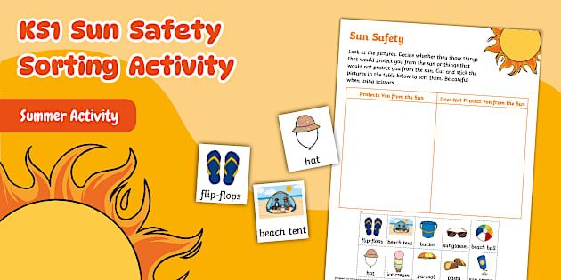 KS1 Sun Safety Sorting Activity