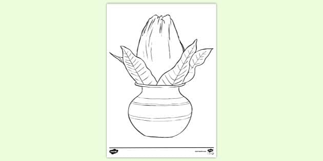 FREE! - Kalasha Colouring Sheet | Colouring Sheets - Twinkl