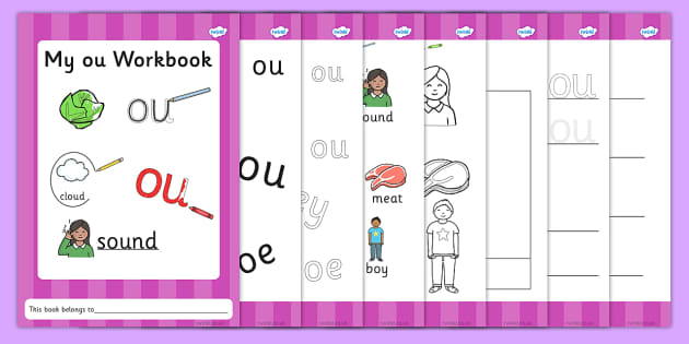Phase 5 ou Grapheme Workbook - phase five, graphemes, literacy