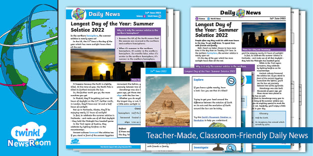 Summer Solstice 2022 Reading Comprehension | Twinkl NewsRoom