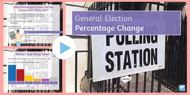 General Election Percentage Change PowerPoint Twinkl