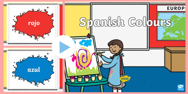 Spanish Colours PowerPoint - Spanish Vocabulary - KS2