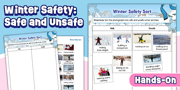 Winter Safety: Safe and Unsafe Sorting Cards