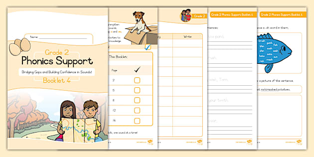 Grade 2 Phonics Support Booklet 4 (professor feito) - Twinkl