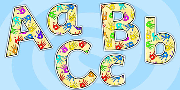 Size Editable Handprint Display Lettering - size editable