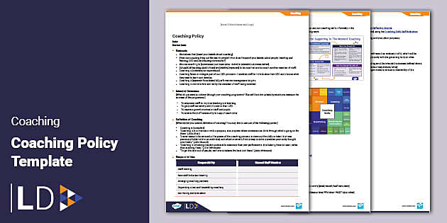 Coaching Policy Template - CPD - Leaders Digest - SLT
