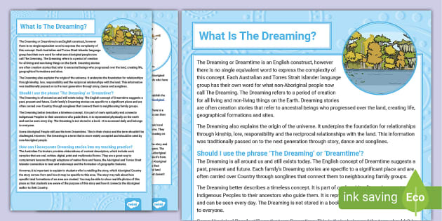 How to write an Australian Dreaming Story (teacher made)