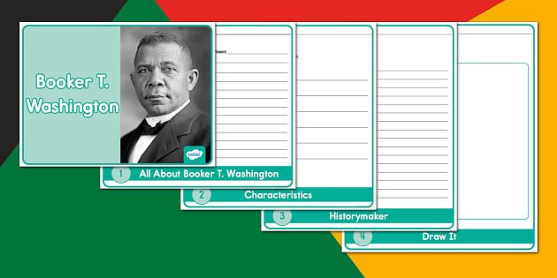 All About Booker T. Washington Flipbook for K-2nd Grade