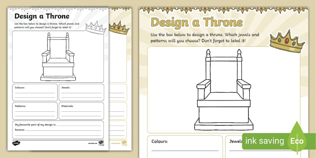 Design a Throne Activity (Hecho por educadores) - Twinkl