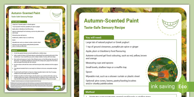 Taste-Safe Autumn-Scented Paint Sensory Recipe | Twinkl