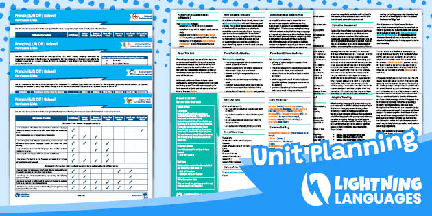 👉 Lightning Languages French School Planning - Twinkl