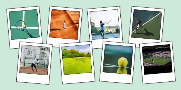 Tennis Instant Photo Style Display Images (teacher made)