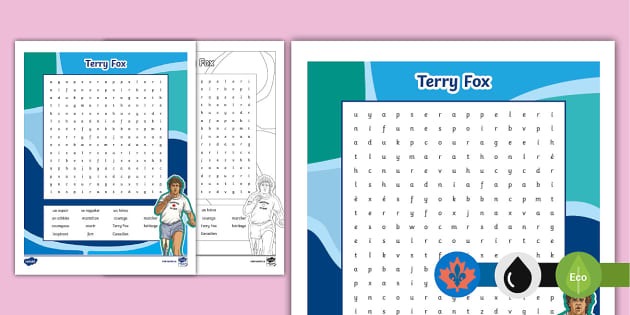 Terry Fox Word Search French (teacher made) - Twinkl