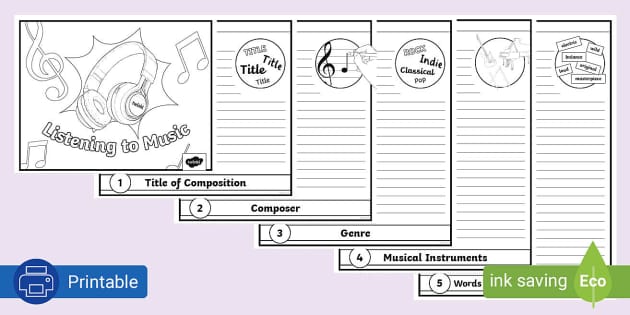 Listening To Music Flipbook (teacher made) - Twinkl