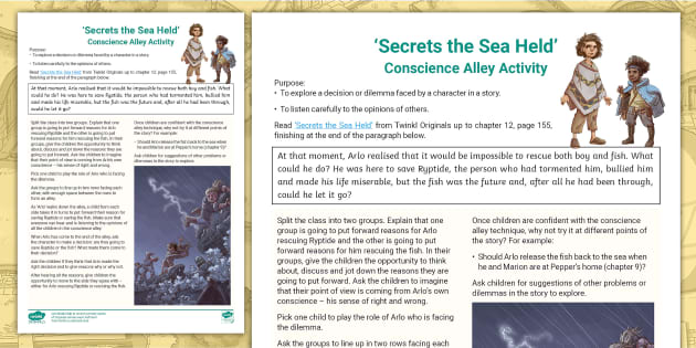 'Secrets the Sea Held' KS2 Conscience Alley Activity
