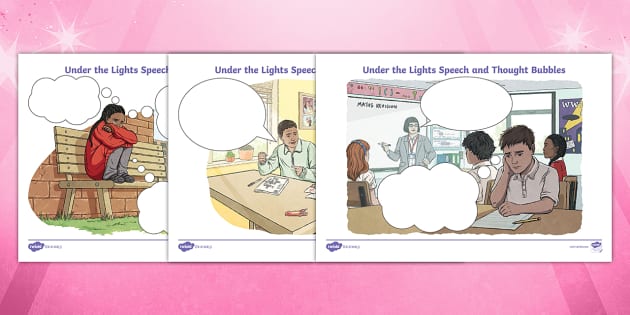 KS2 Mental Health Anxiety Story Speech and Thought Bubbles Worksheets