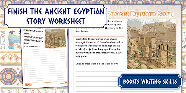 Finish the Ancient Egyptian Story Worksheet
