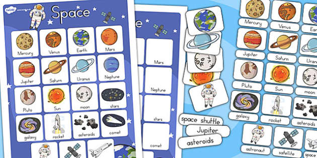Space Vocabulary Poster