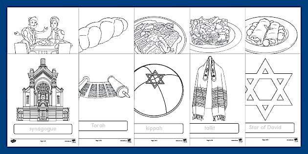 Jewish American Heritage Month Tracing and Coloring Pages