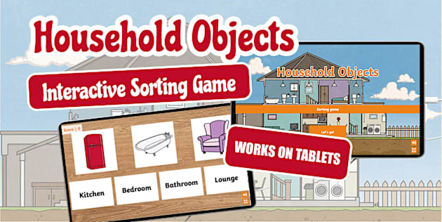 Foundation Phase - Household Objects - Interactive Sorting - (CAPS Aligned)