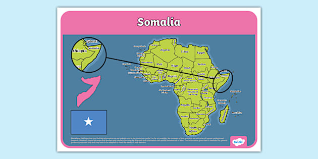 Map of Africa: Somalia Display Poster (teacher made)