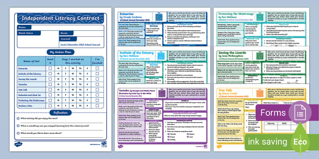 Level 2 November 2022 School Journal: Independent Learning Contract Pack
