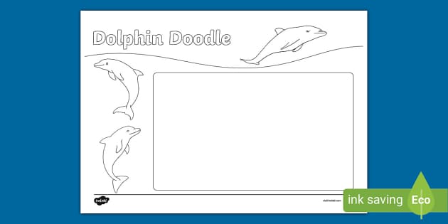 Dolphin Doodle Drawing Activity (teacher made) - Twinkl