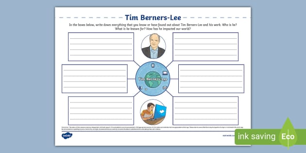 * NEW * Tim Berners-Lee Mind Map (teacher made) - Twinkl