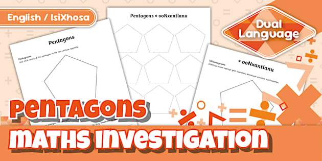 Grade 4 Maths - Term 3 - Pentagons Maths Investigation Worksheet ...