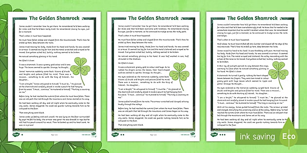 UKS2 The Golden Shamrock: A St. Patrick's Day Story Differentiated Reading