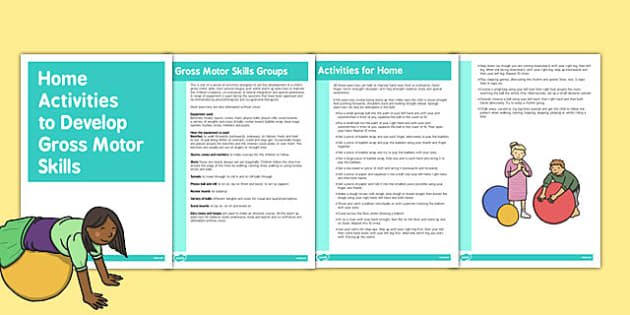 Activities for Home Use Gross Motor Skills Activities - gross