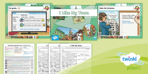 👉 PlanIt Year 6 Spanish Lesson: I Like My Town