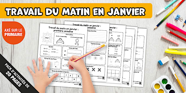 French Literacy & Math Activities January