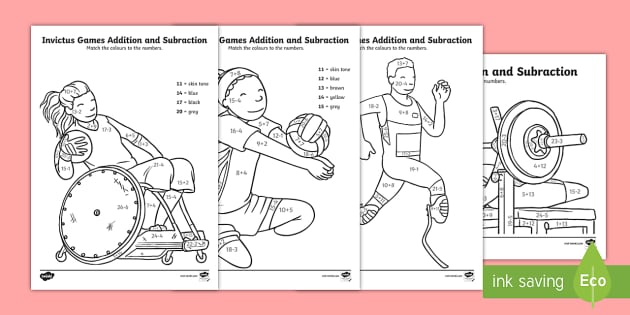 Invictus Games Addition and Subtraction Worksheet / Worksheet - KS1, KS2