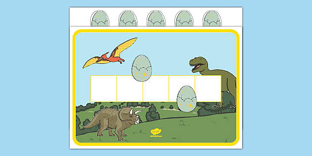 👉 Dinosaur-Themed Five-Frame (Teacher-Made) - Twinkl