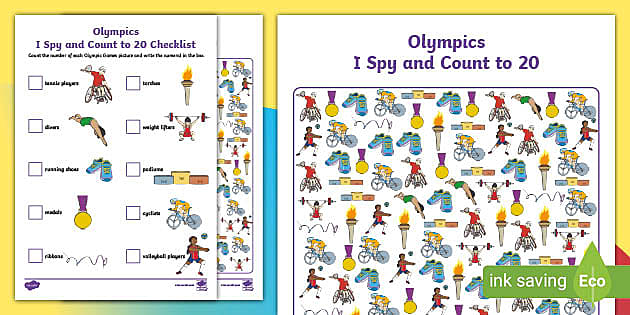 👉 Olympics I Spy and Count to 20 (teacher made) - Twinkl