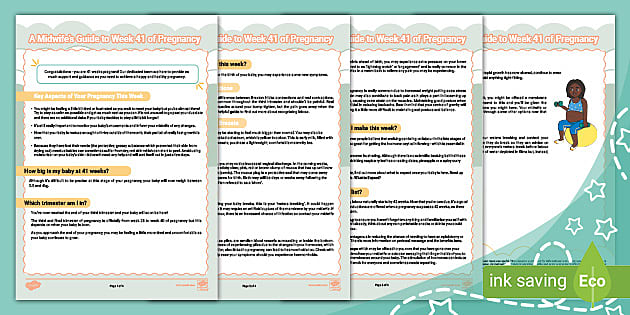 A Guide to Week 41 of Pregnancy (teacher made) - Twinkl