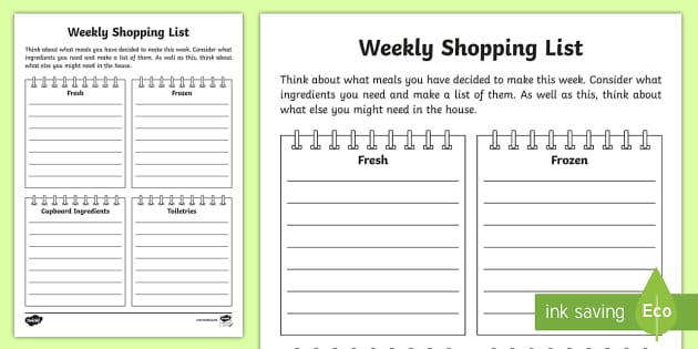 weekly-shopping-list-worksheet-worksheet-teacher-made