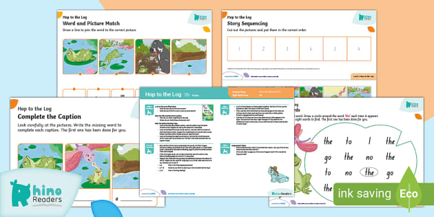 Level 2b Hop to the Log Guided Reading Pack (teacher made)