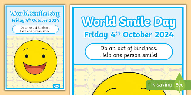 World Smile Day Poster (teacher made) - Twinkl