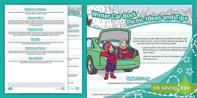 Winter Car Boot Picnic Ideas and Tips (teacher made)