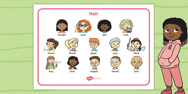 We Are All Different: Hair Word Mat (teacher made)