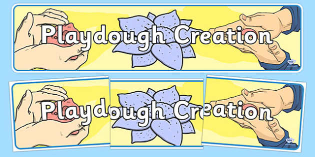 Playdough Creation Display Banner (Hecho por educadores)