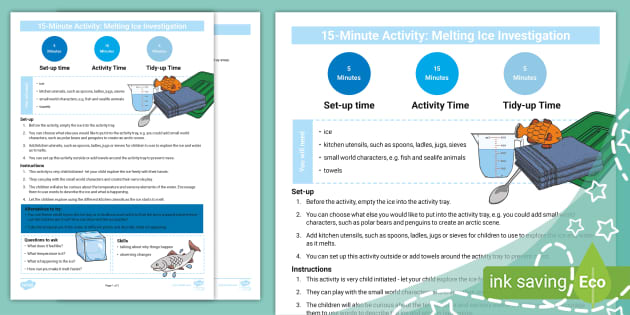15-Minute Activity: Melting Ice (teacher made) - Twinkl
