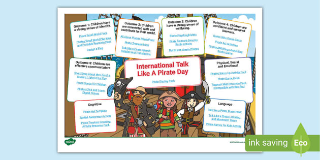 International Talk Like A Pirate Day Day Topic Planner