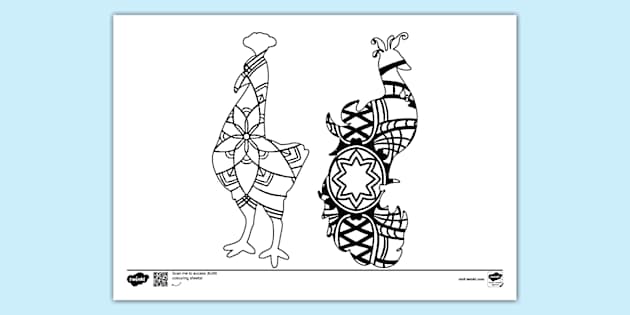 Peacock Mandala Colouring Page Teacher Made Twinkl