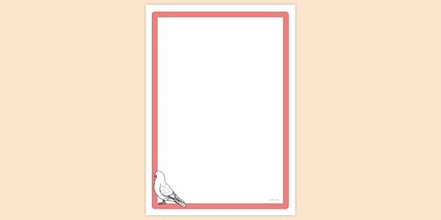 White Pigeon Page Border (teacher made) - Twinkl White Pigeon Page Border (teacher made) - Twinkl