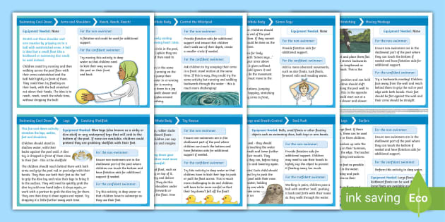 Cards for Swimming Cool-Downs - Twinkl Swim - PE - Move