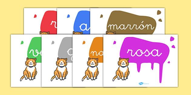 Pósters de colores - colores (teacher made) - Twinkl